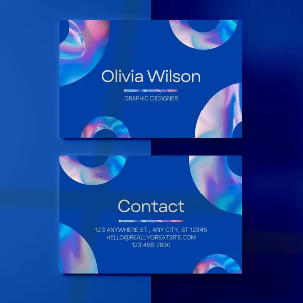 Modern Holographic Business Card - DesignGenix