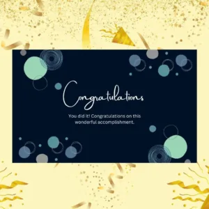 Blue Minimalist Congratulations Card - DesignGenix