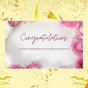 Blue Minimalist Congratulations Card - DesignGenix