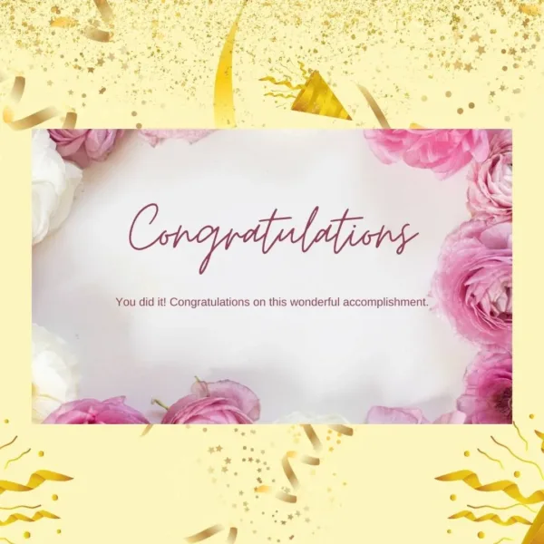 Cream Pink Modern Congratulations Card - DesignGenix
