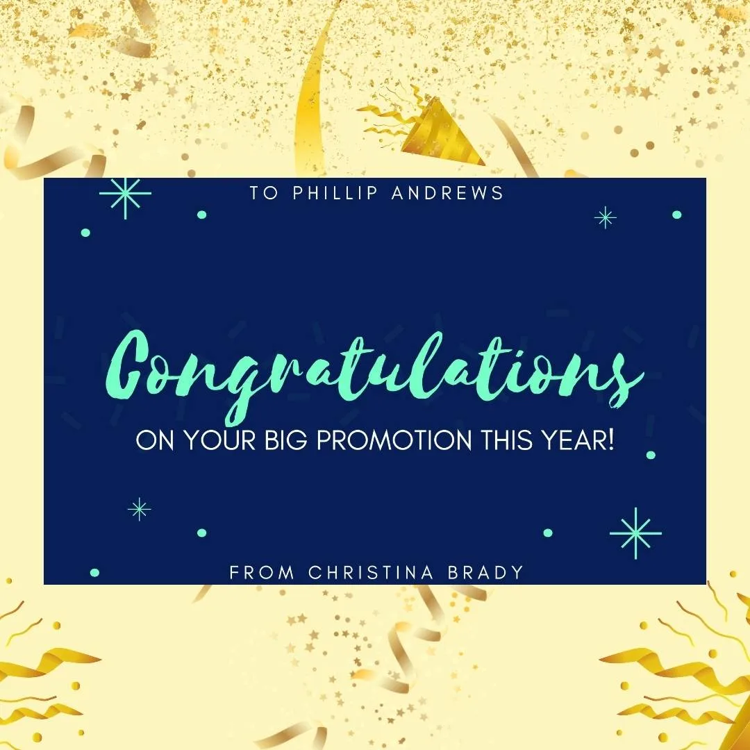 Dark Blue and Neon Green Congratulations Card - DesignGenix