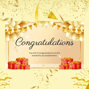 Blue Minimalist Congratulations Card - DesignGenix