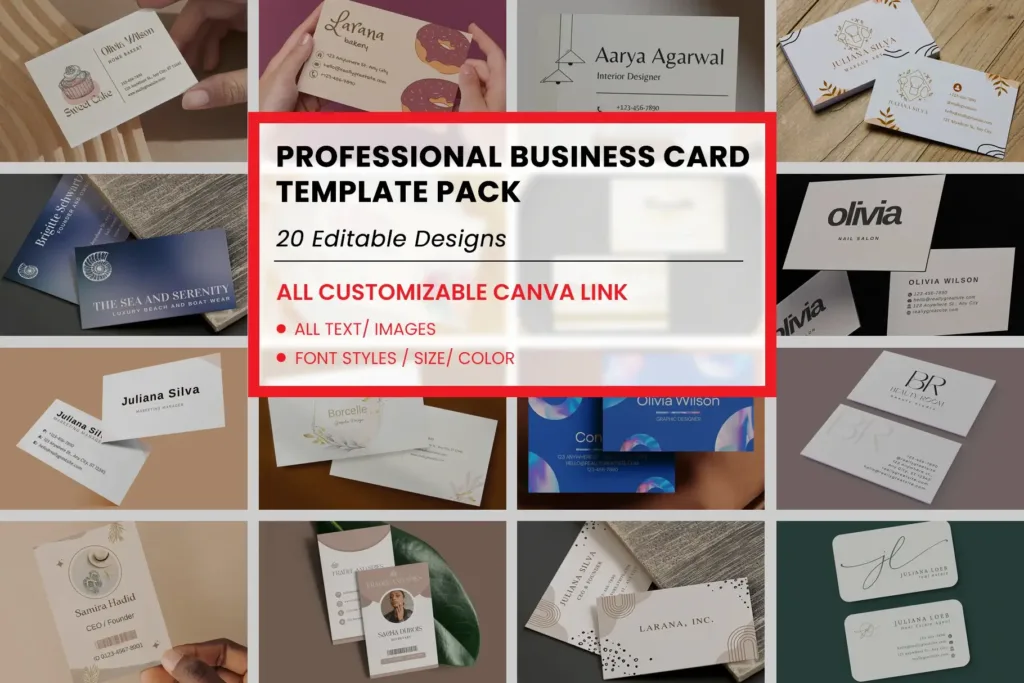 Professional Business Card Template Pack - DesignGenix